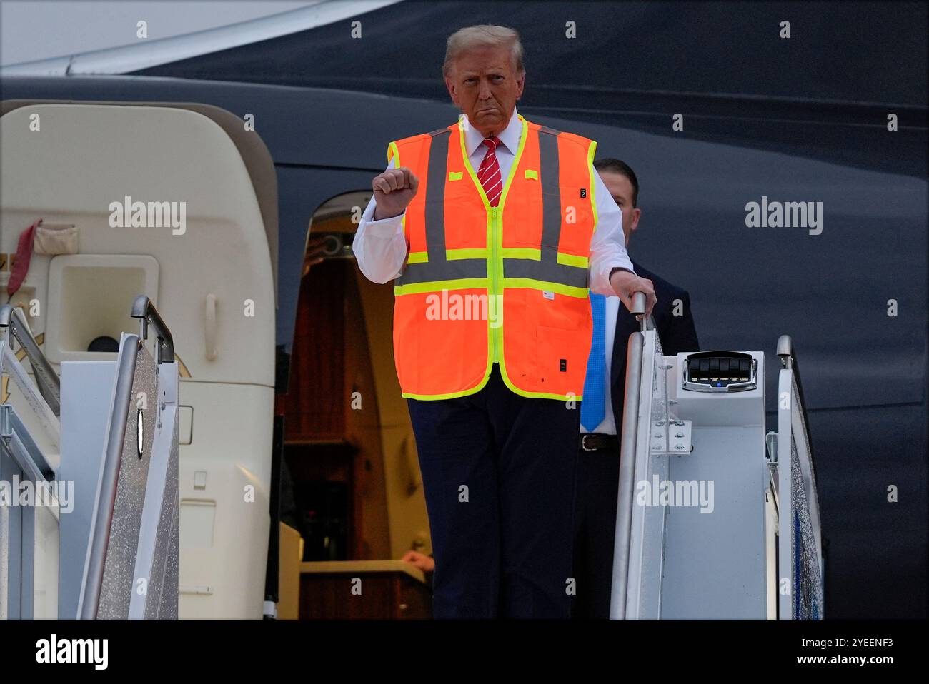 Republican presidential nominee former President Donald Trump wears a ...