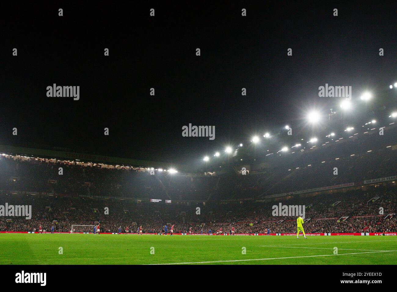 A general view of Old Trafford during the Carabao Cup Last 16 match ...
