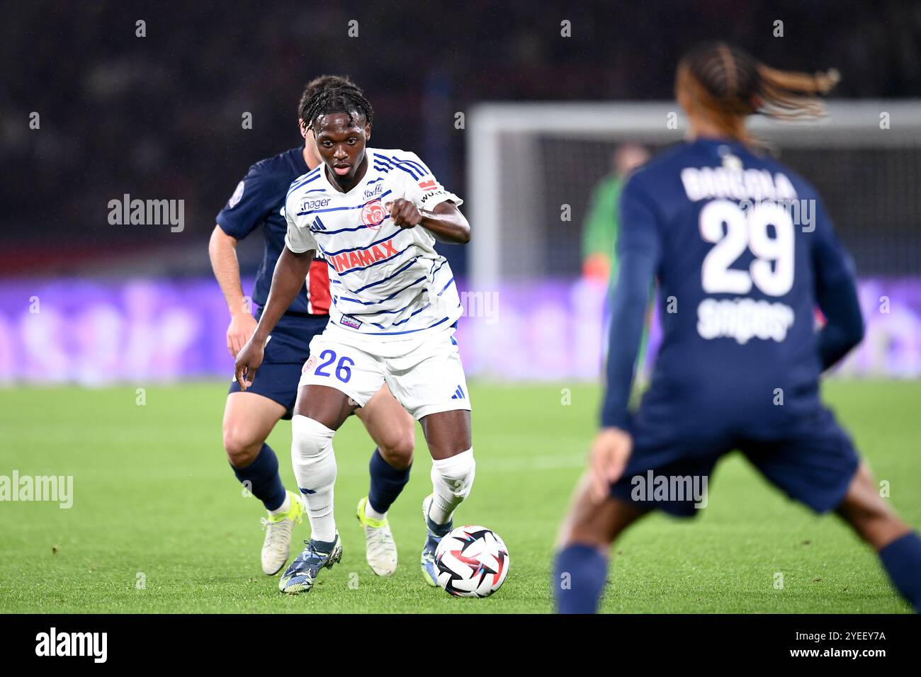 26 Dilane BAKWA (rcsa) during the Ligue 1 McDonald's match between Paris Saint-Germain and ...