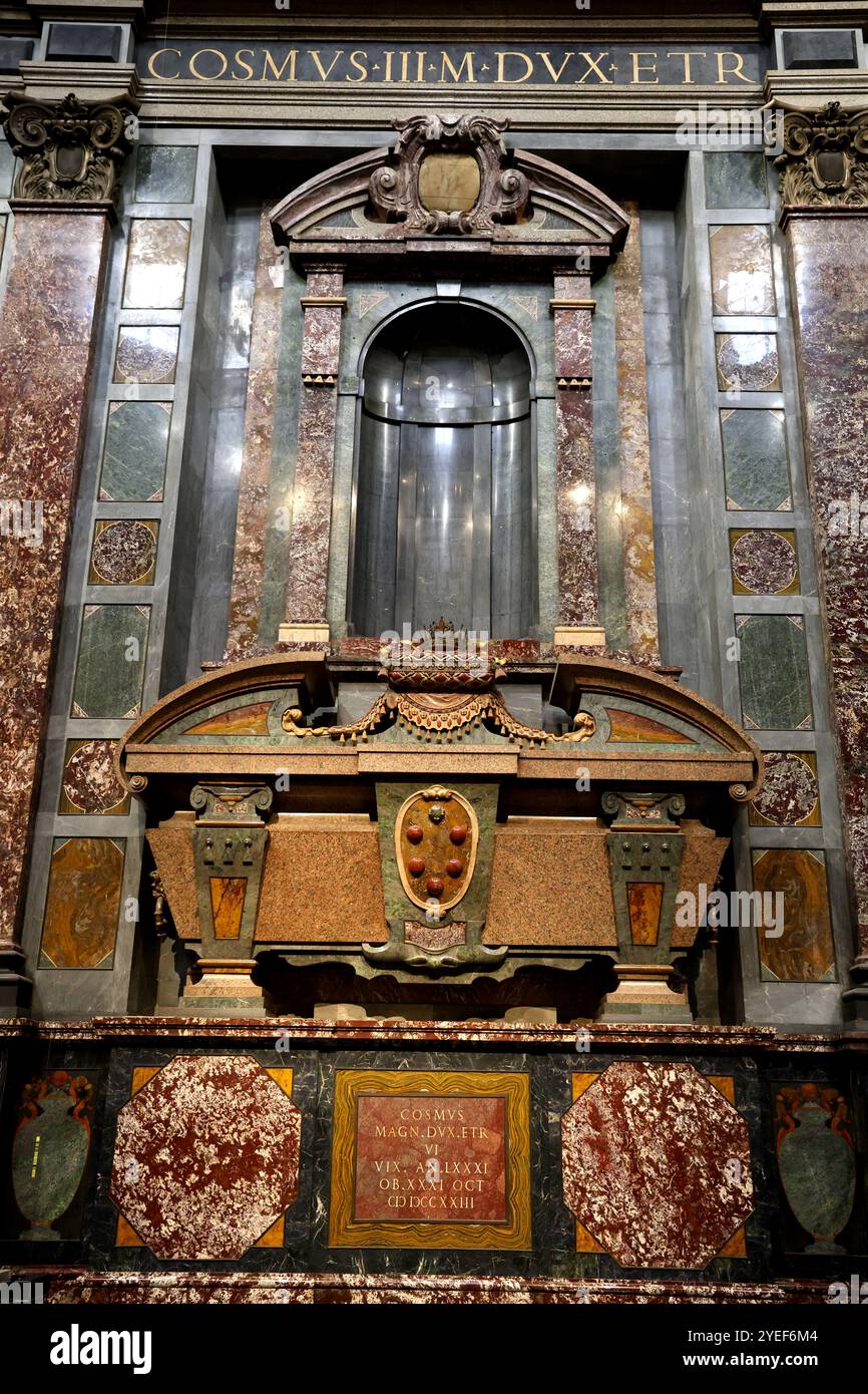 Tomb built for Cosimo Medici in the Medici Chapel in Florence Italy ...