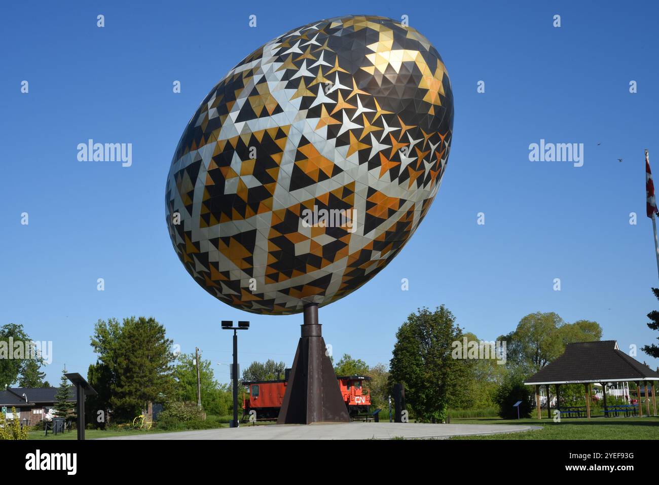 Vegreville’s biggest tourist attraction, a statue of an Ukranian easter ...