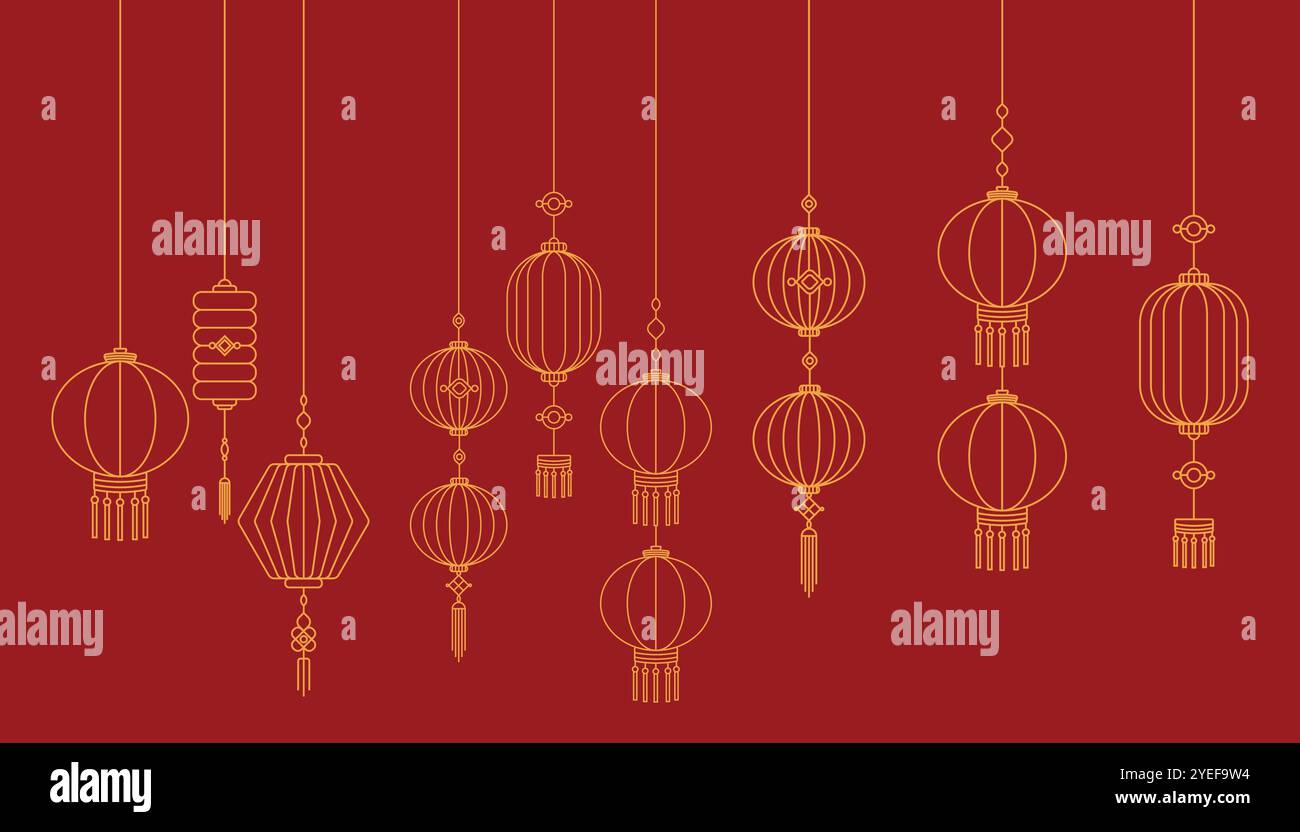Chinese New Year lantern design element Stock Vector Image & Art - Alamy