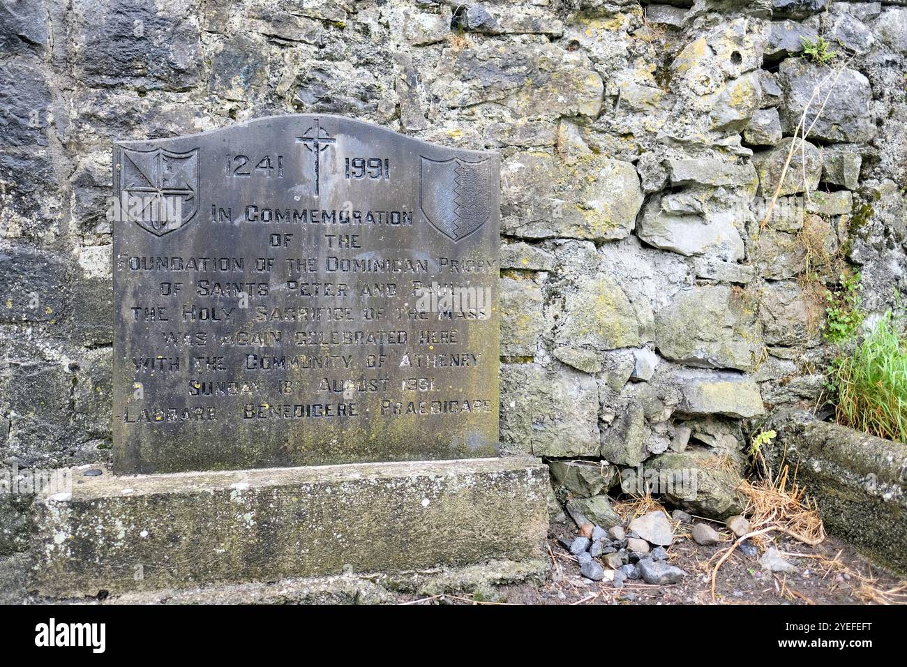 Commemoration stone at the Dominican Priory of Saints Peter and Paul ...