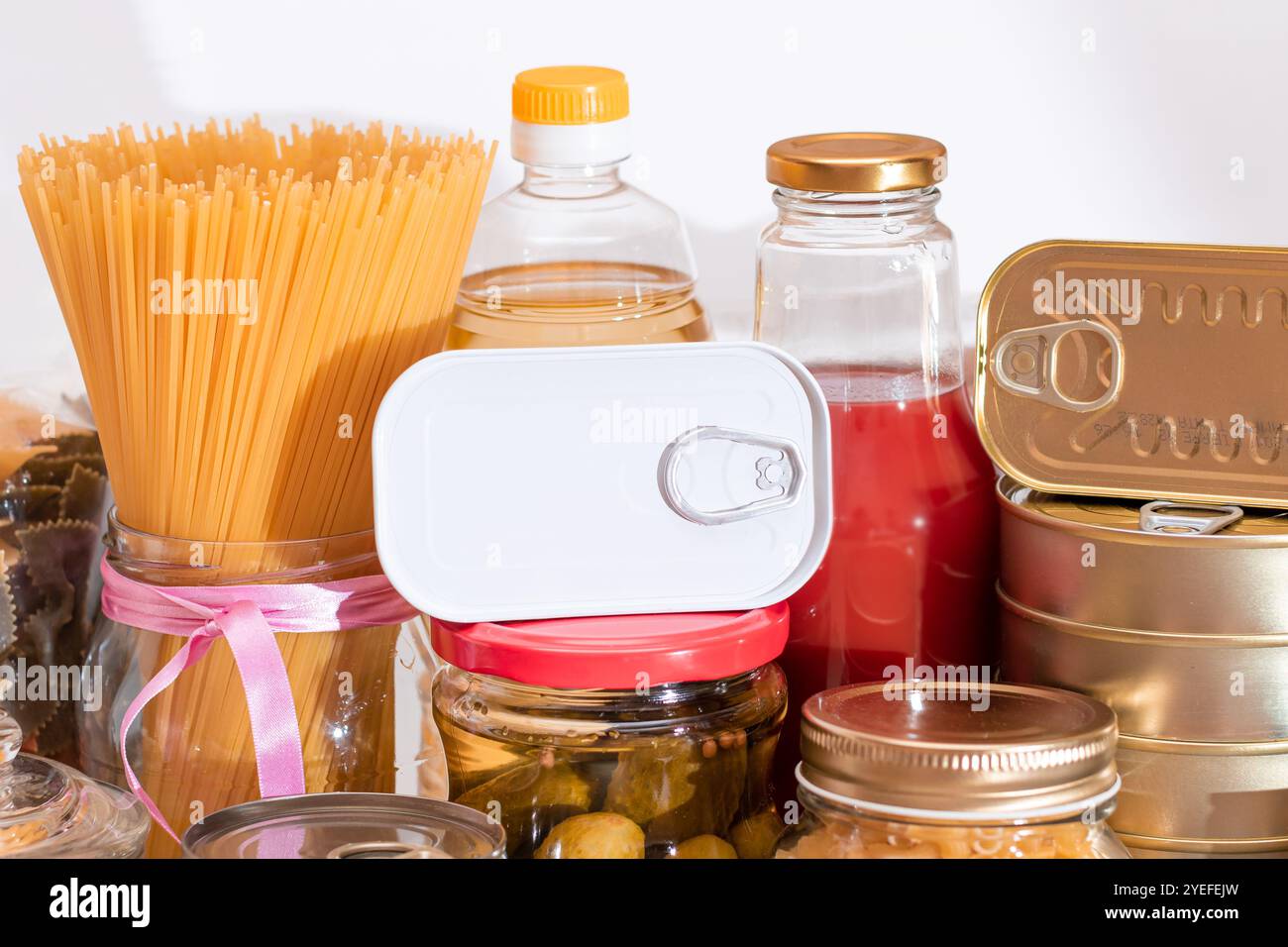 Food Reserves: Canned Food, Spaghetti, Pate, Tuna, Tomato Juice, Pasta ...