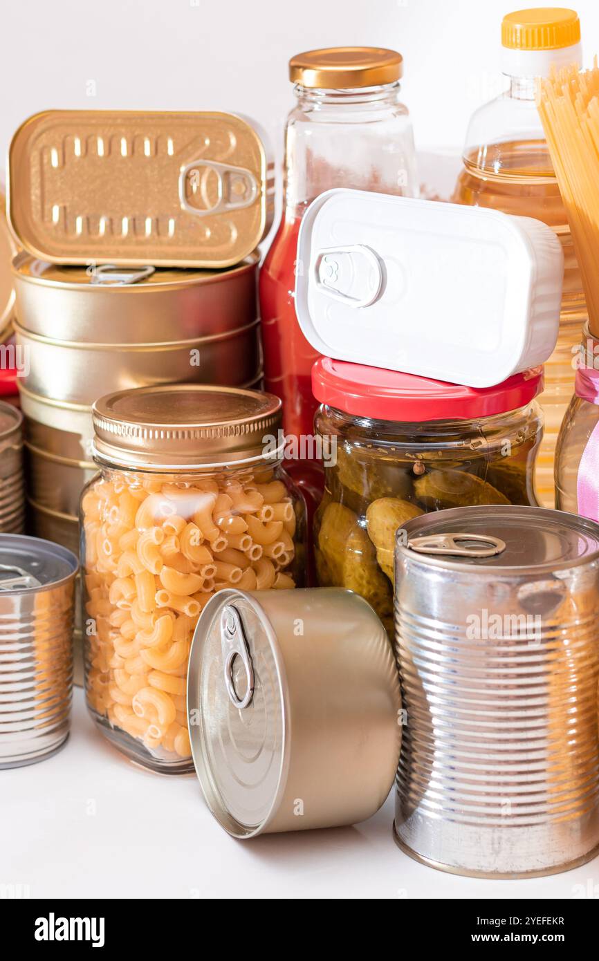 Food Reserves: Canned Food, Spaghetti, Pate, Tuna, Tomato Juice, Pasta ...