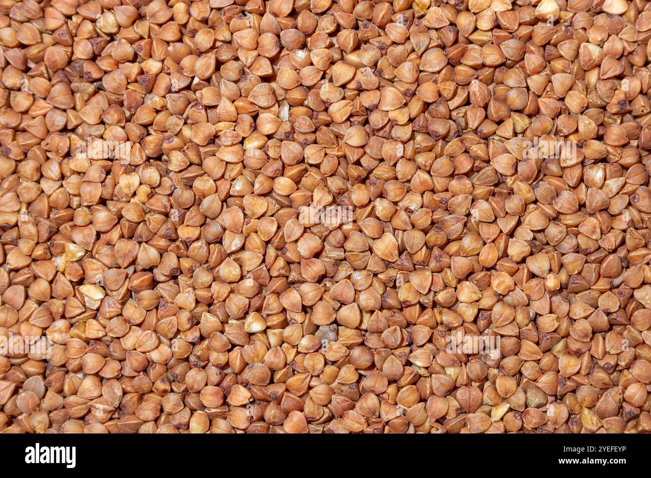 Dry Uncooked Brown Buckwheat Groats Background - Top View, Flat Lay ...