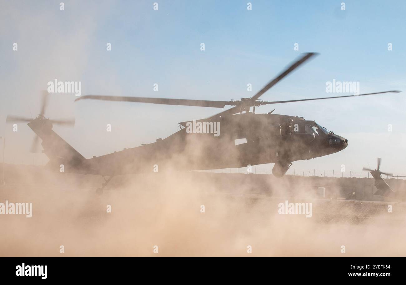 A U.S. Army UH-60 Black Hawk helicopter assigned to 2nd Assault ...