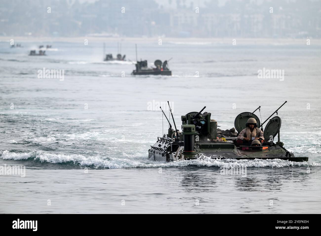 U.S. Marine Corps Amphibious Combat Vehicles assigned to 3rd Assault ...