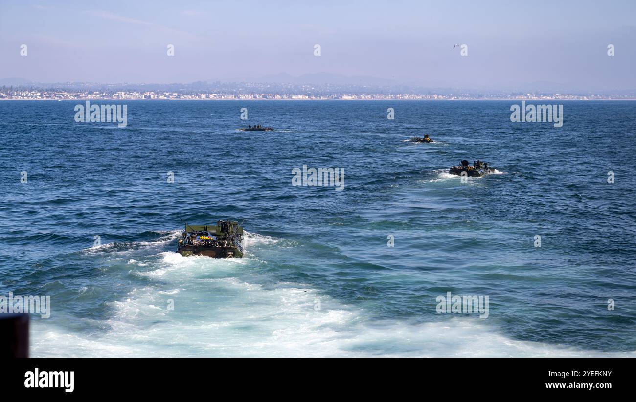 U.S. Marine Corps Amphibious Combat Vehicles assigned to 3rd Assault ...