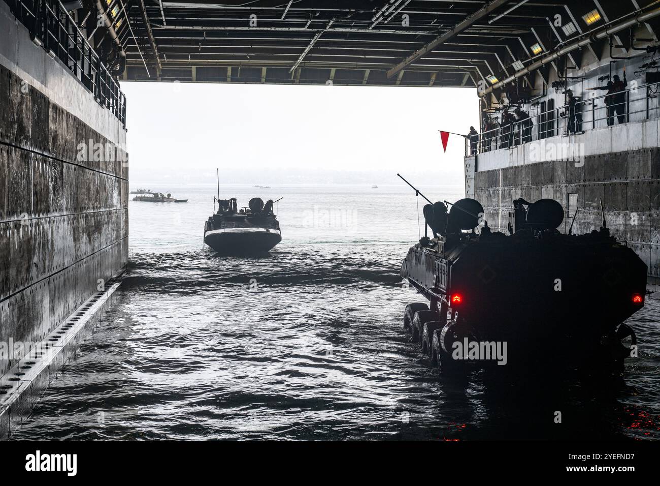 U.S. Marine Corps Amphibious Combat Vehicles assigned to 3rd Assault ...