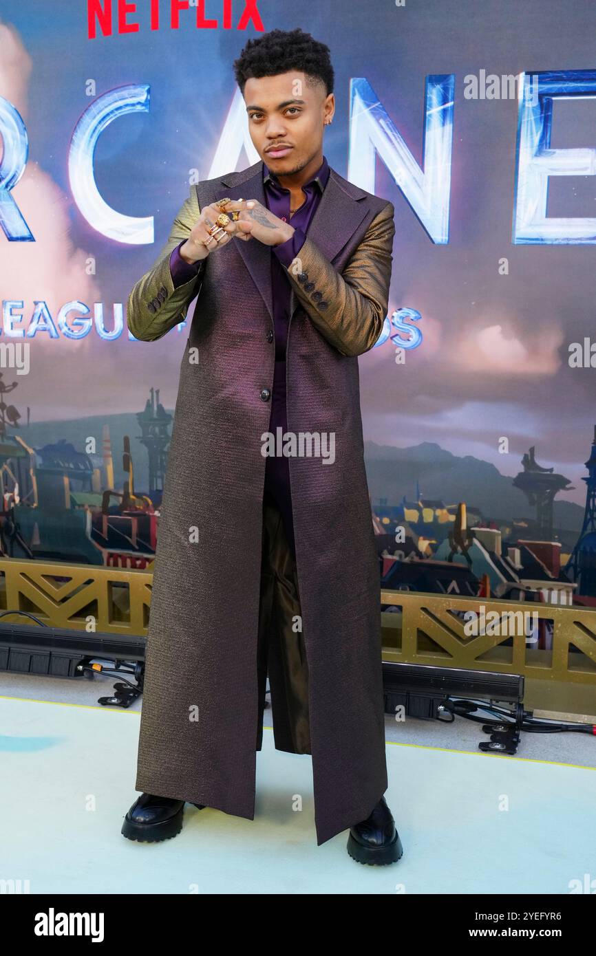 Reed Shannon arrives at the season two premiere of "Arcane" on ...