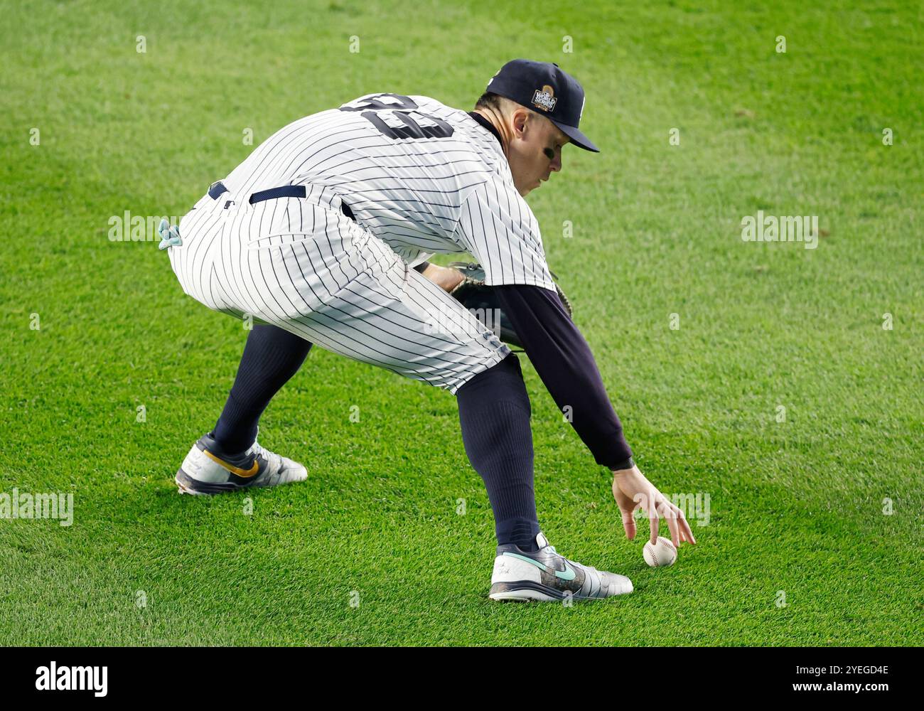 New York, United States. 30th Oct, 2024. New York Yankees center ...