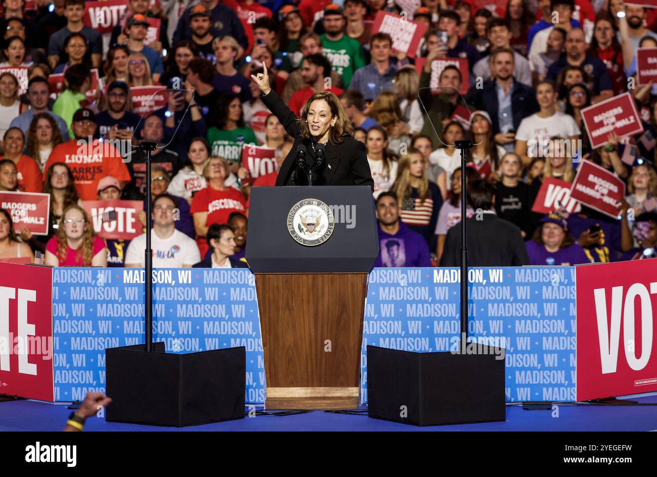 Madison, United States. 30th Oct, 2024. Vice president and Democratic ...