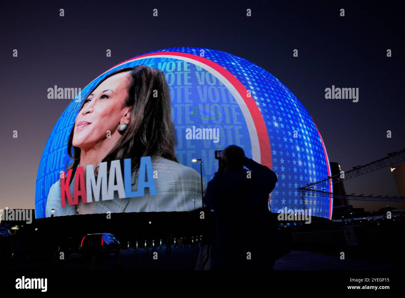 A political advertisement for Democratic presidential nominee Vice ...