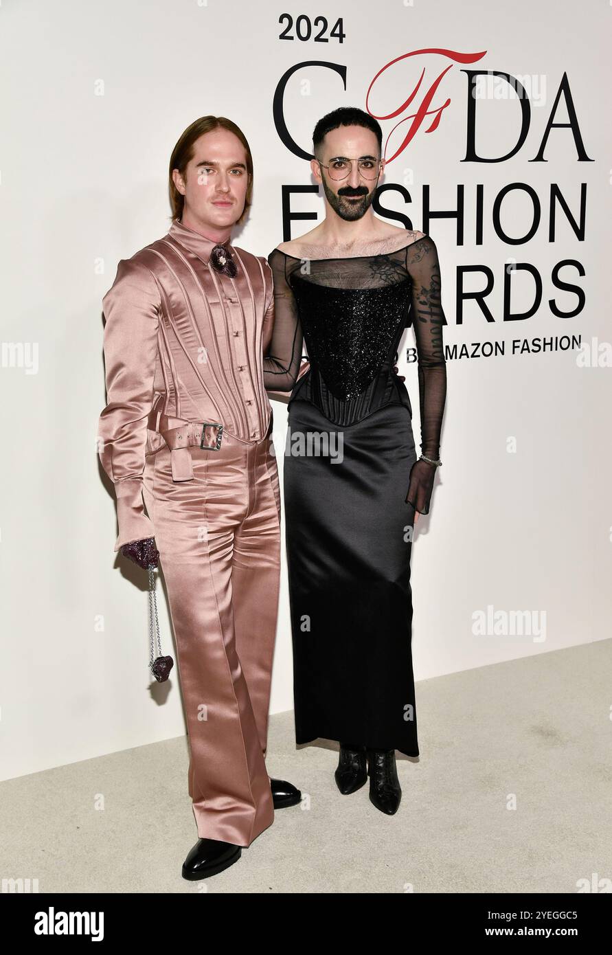 Austin Goodwin, left, and Jack Wiederhoeft attend the CFDA Fashion ...