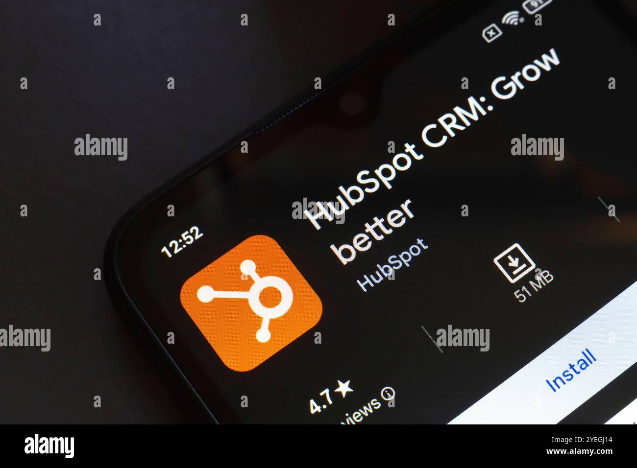 October 31, 2024, Brazil. In this photo illustration, the HubSpot app ...