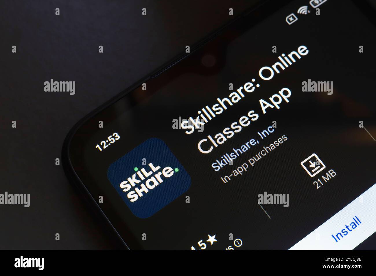 October 31, 2024, Brazil. In this photo illustration, the Skillshare ...