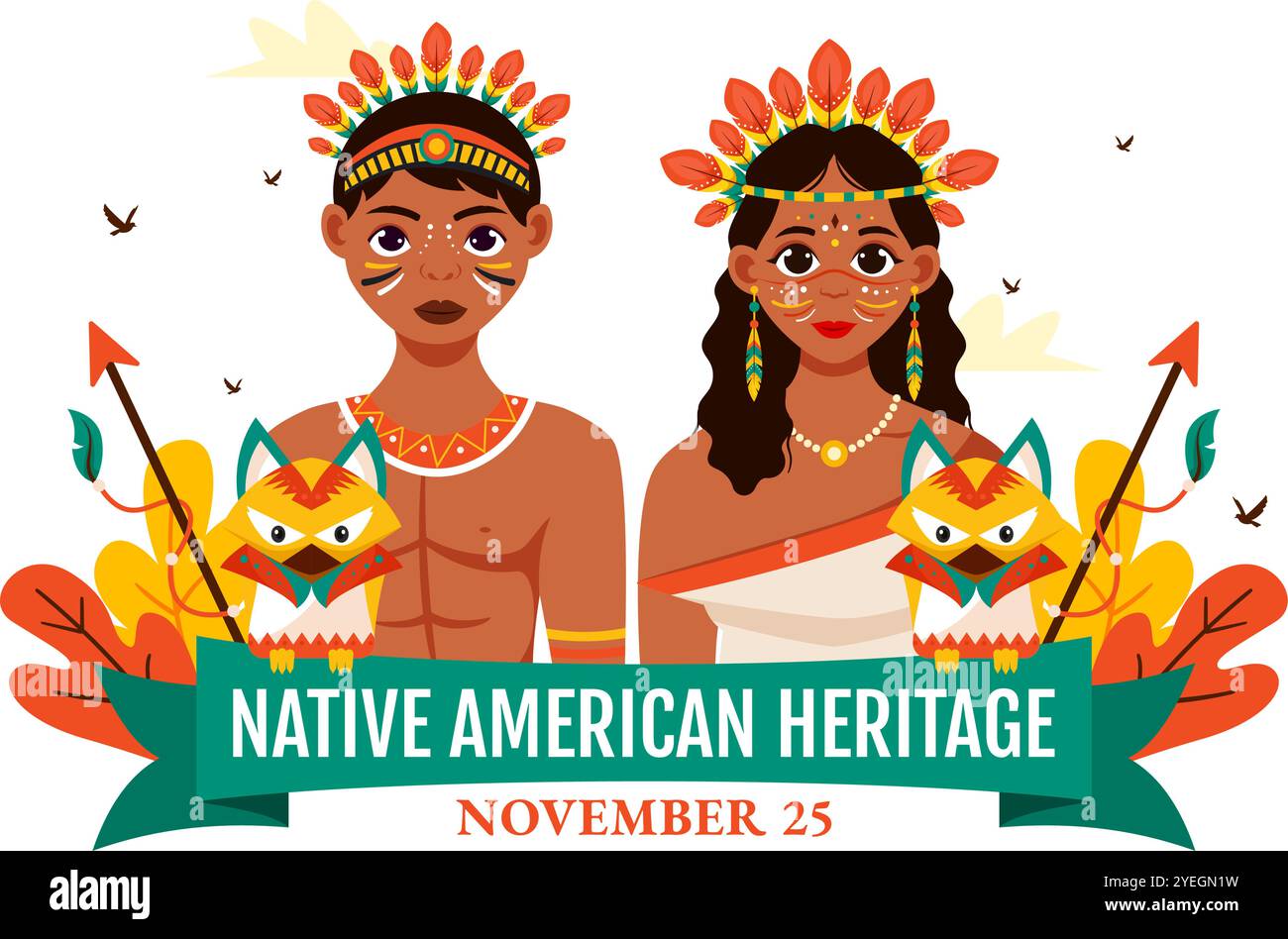 Native American Heritage Day Vector Illustration Celebrating Indigenous ...