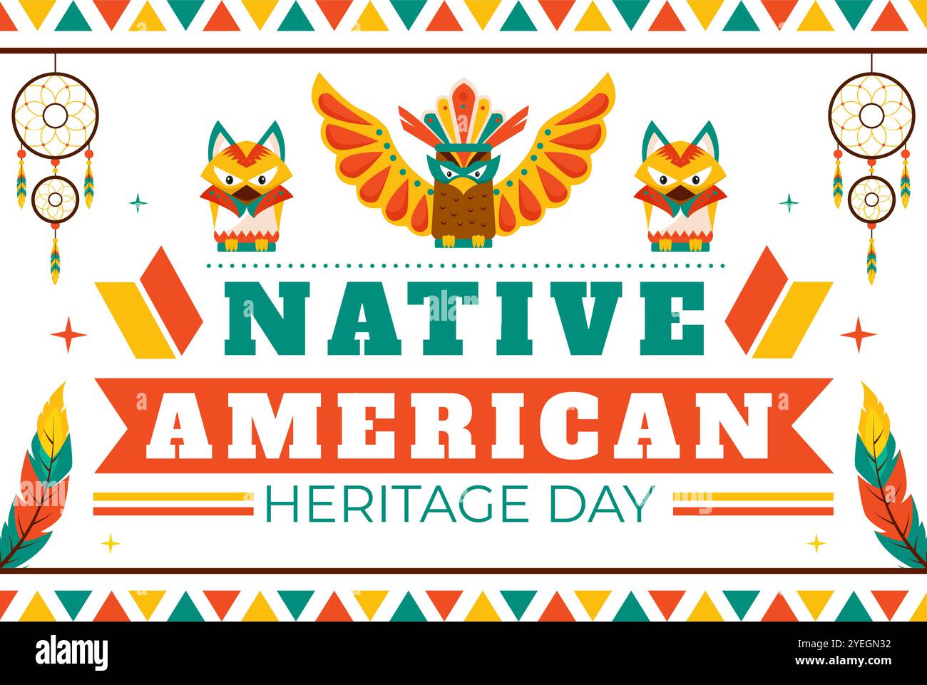 Native American Heritage Day Vector Illustration Celebrating Indigenous ...