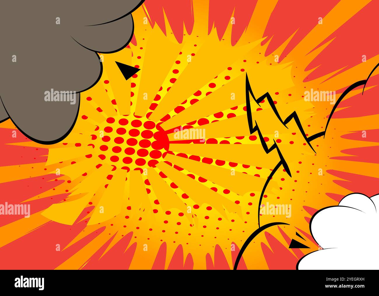 Cartoon Background, comic book exploding backdrop. Retro vector comics ...