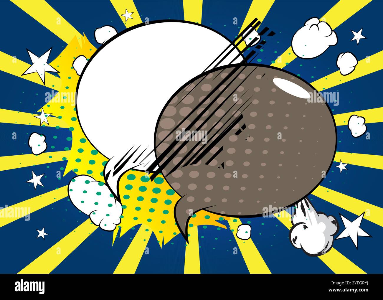 Cartoon Background, comic book exploding backdrop. Retro vector comics ...