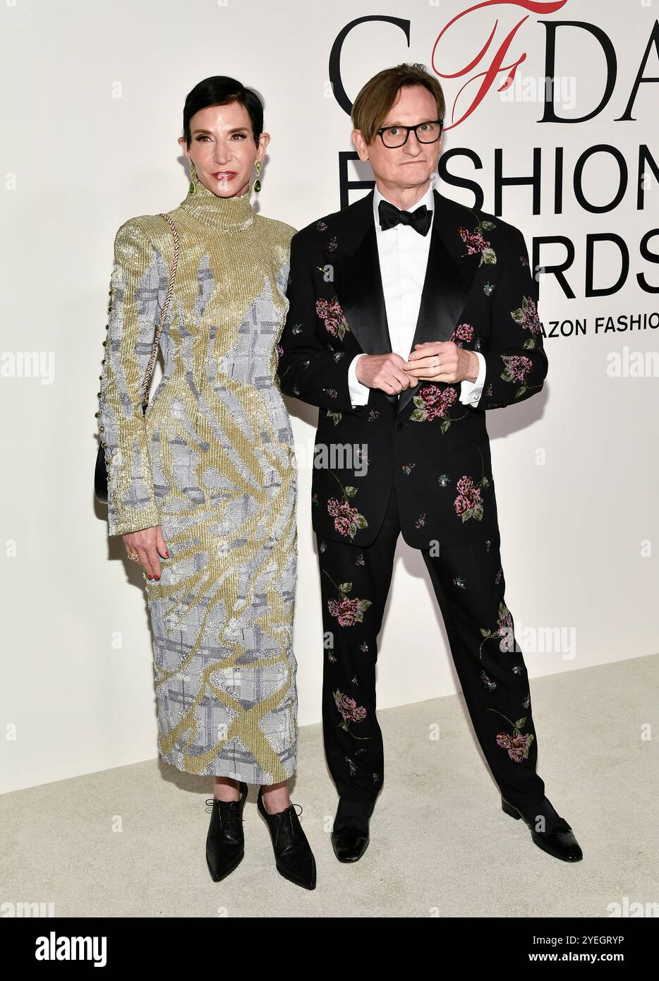 Amy Fine Collins, left, and Hamish Bowles attend the CFDA Fashion ...