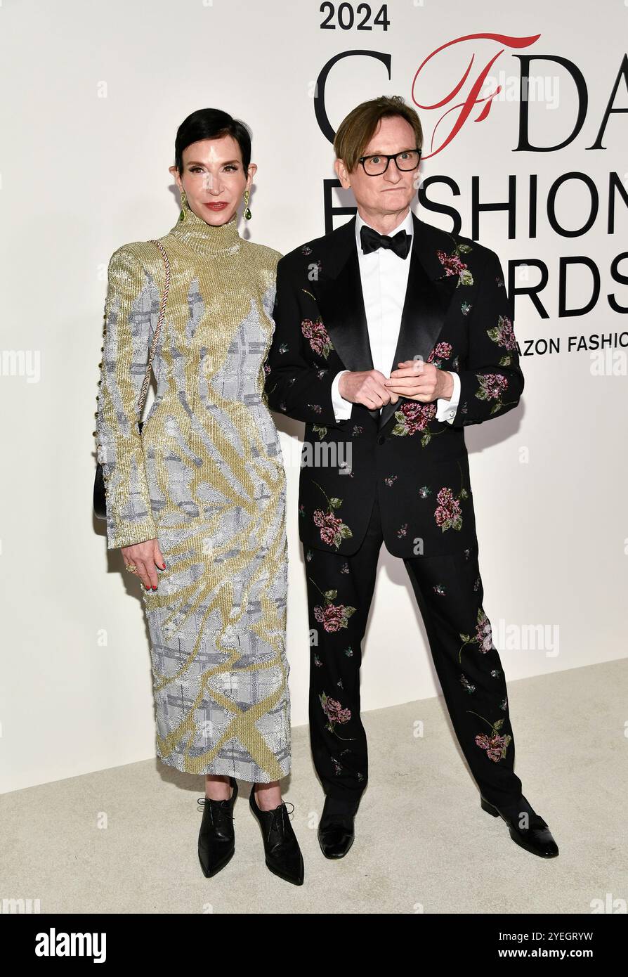 Amy Fine Collins, left, and Hamish Bowles attend the CFDA Fashion ...