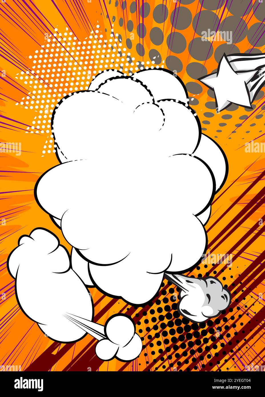 Cartoon Background, comic book exploding backdrop. Retro vector comics ...