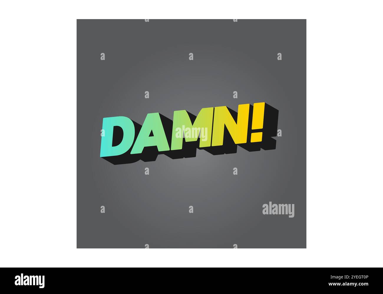 Damn. Text effect design with modern color and 3D look Stock Vector ...