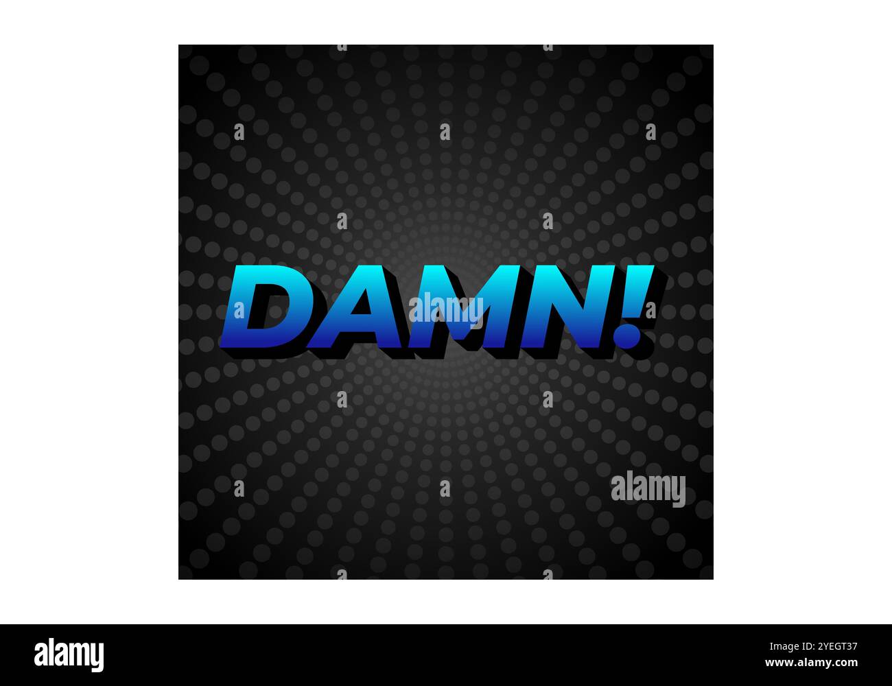 Damn. Text effect design with modern color and 3D look Stock Vector ...