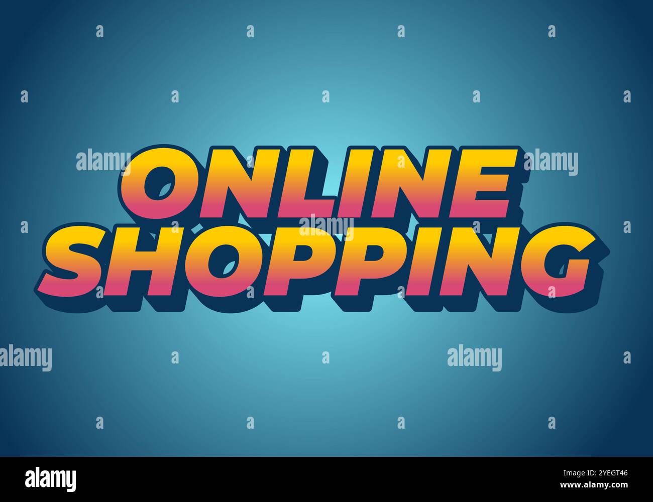 Online shopping. Text effect design with good colors and 3D looks Stock ...