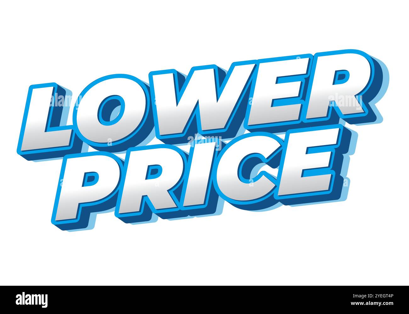 Lower price. Text effect design with modern colors and 3D font look ...