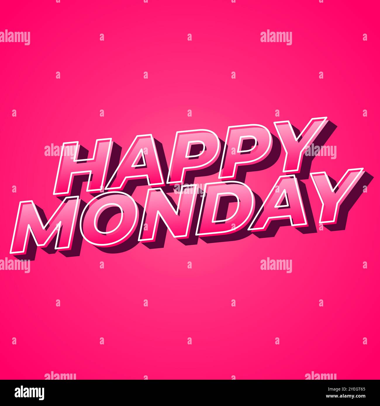 Happy monday text effect design with super bold fonts good for social ...