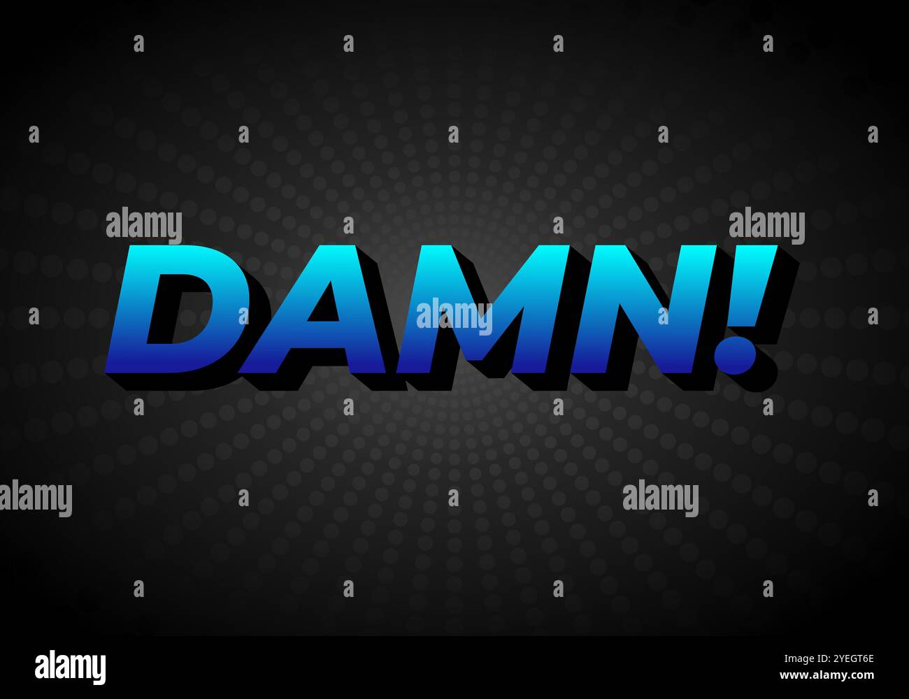 Damn. Text effect design with modern color and 3D look Stock Vector ...