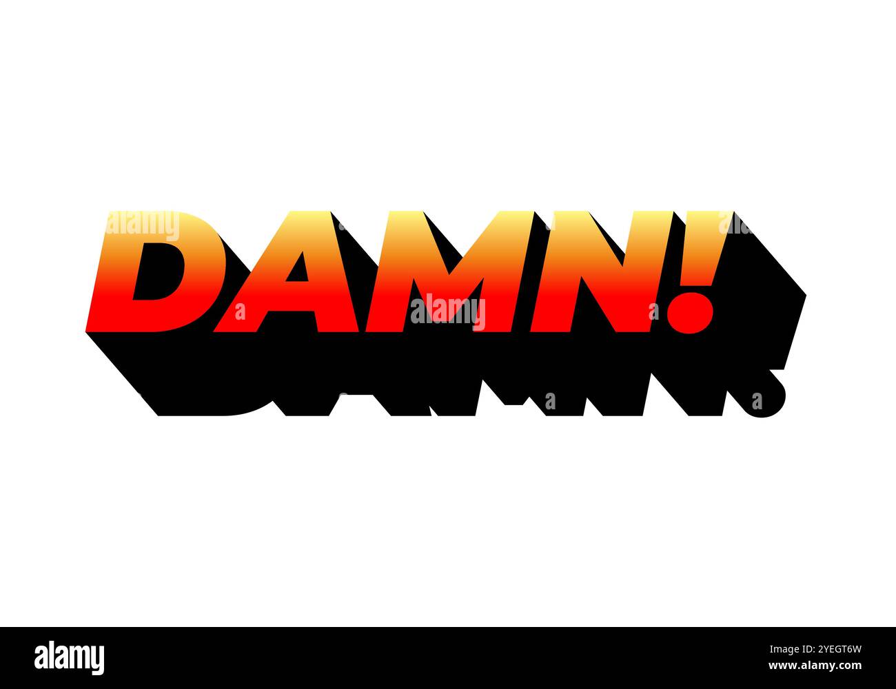 Damn. Text effect design with modern color and 3D look Stock Vector ...