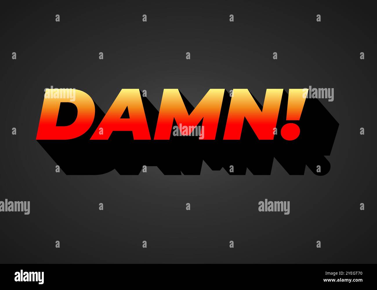 Damn. Text effect design with modern color and 3D look Stock Vector ...