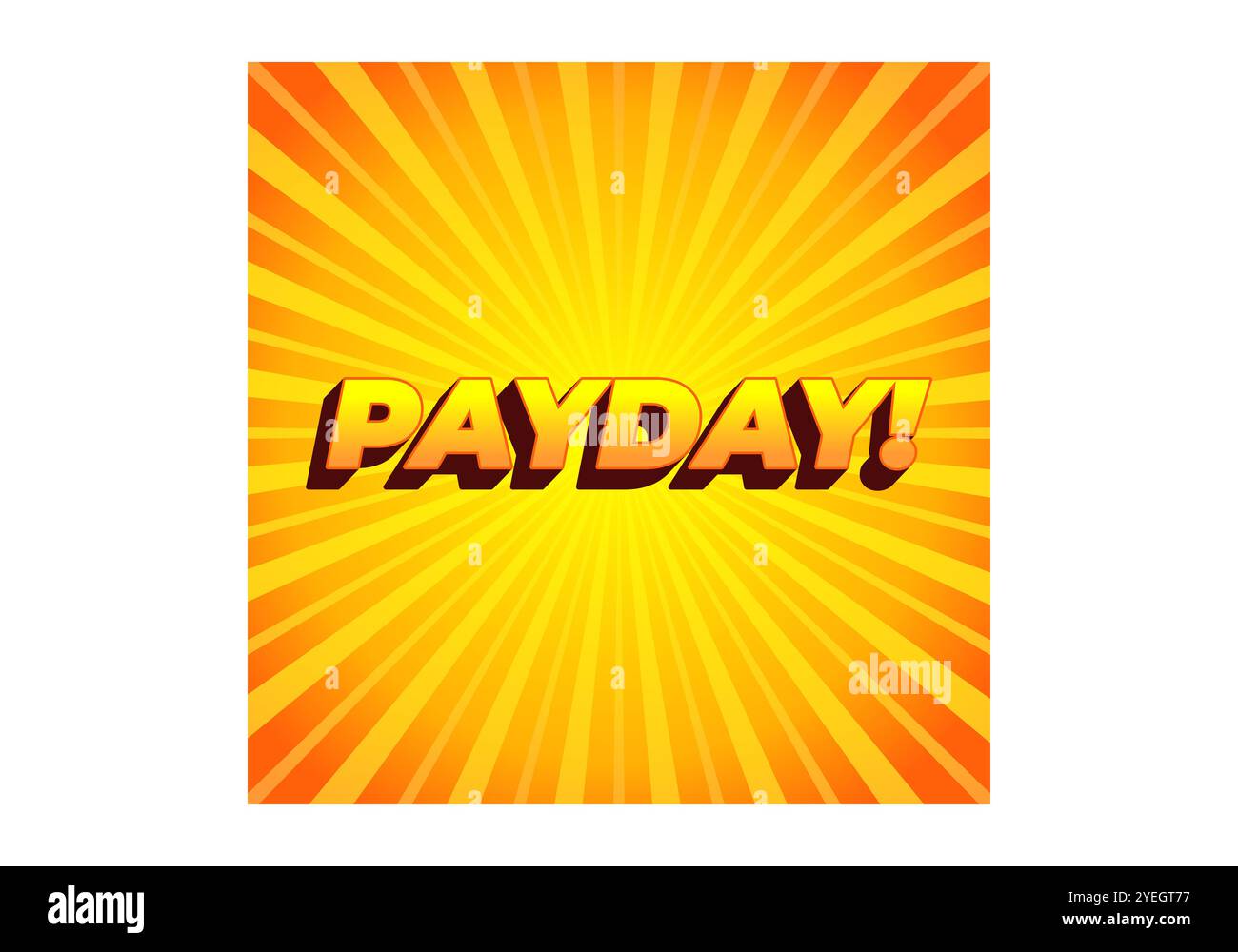 Payday. 3D text effect design for digital or print ads Stock Vector ...