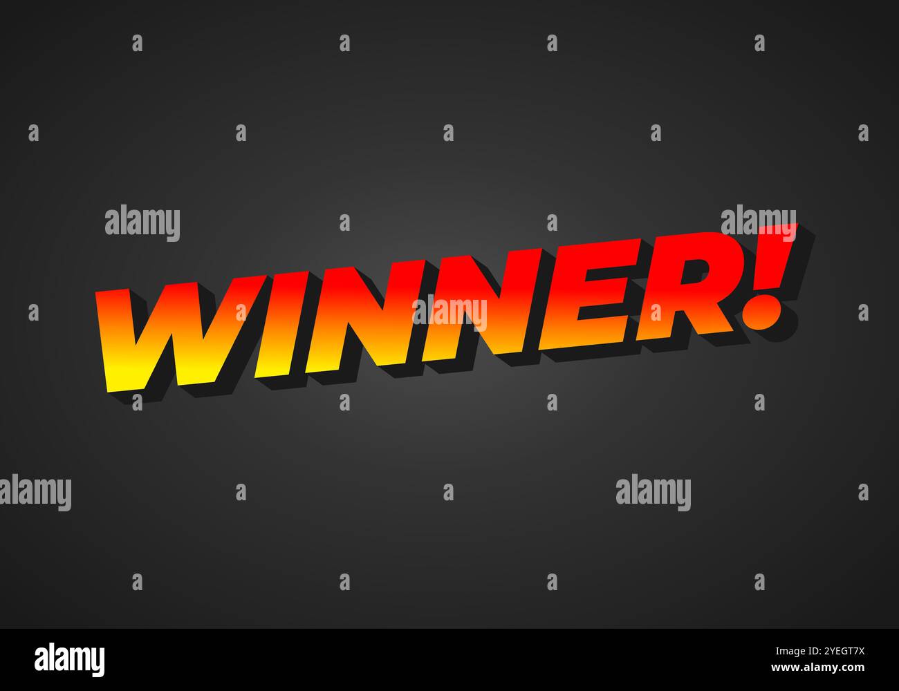 Winner. Text effect design with modern color in 3D style Stock Vector ...