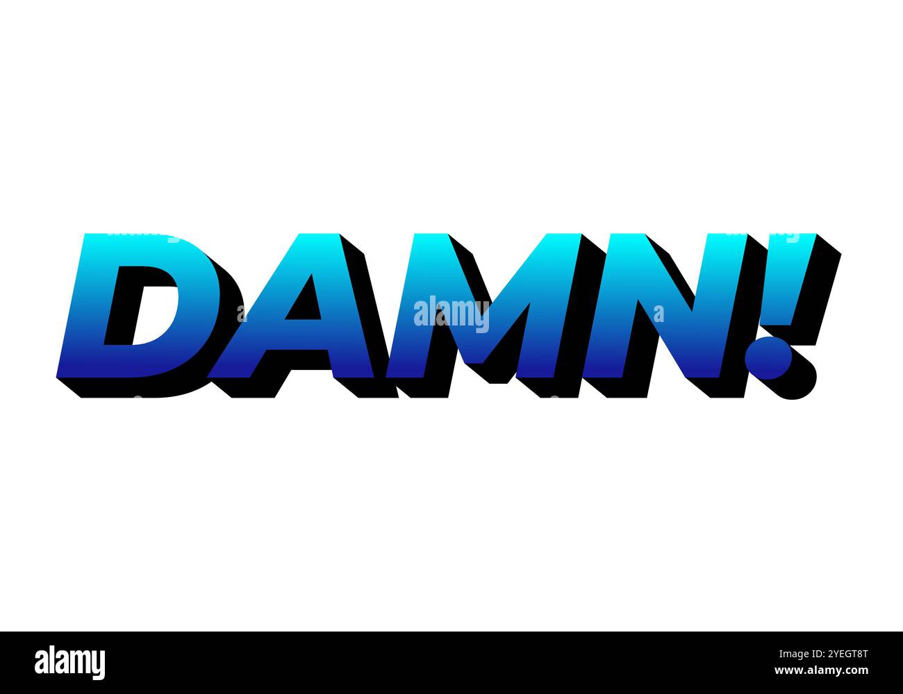 Damn. Text effect design with modern color and 3D look Stock Vector ...