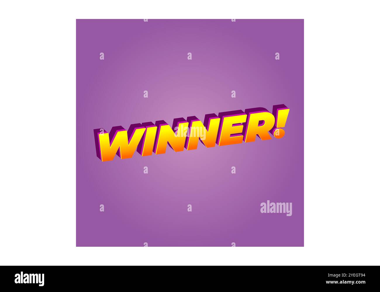 Winner. Text effect design with modern color in 3D style Stock Vector ...