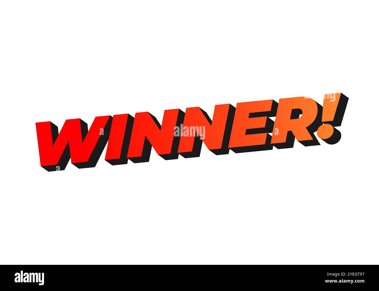 Winner. Text effect design with modern color in 3D style Stock Vector ...