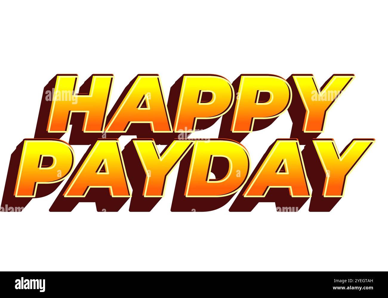 Happy payday text effect design for social media ads. 3D style Stock ...