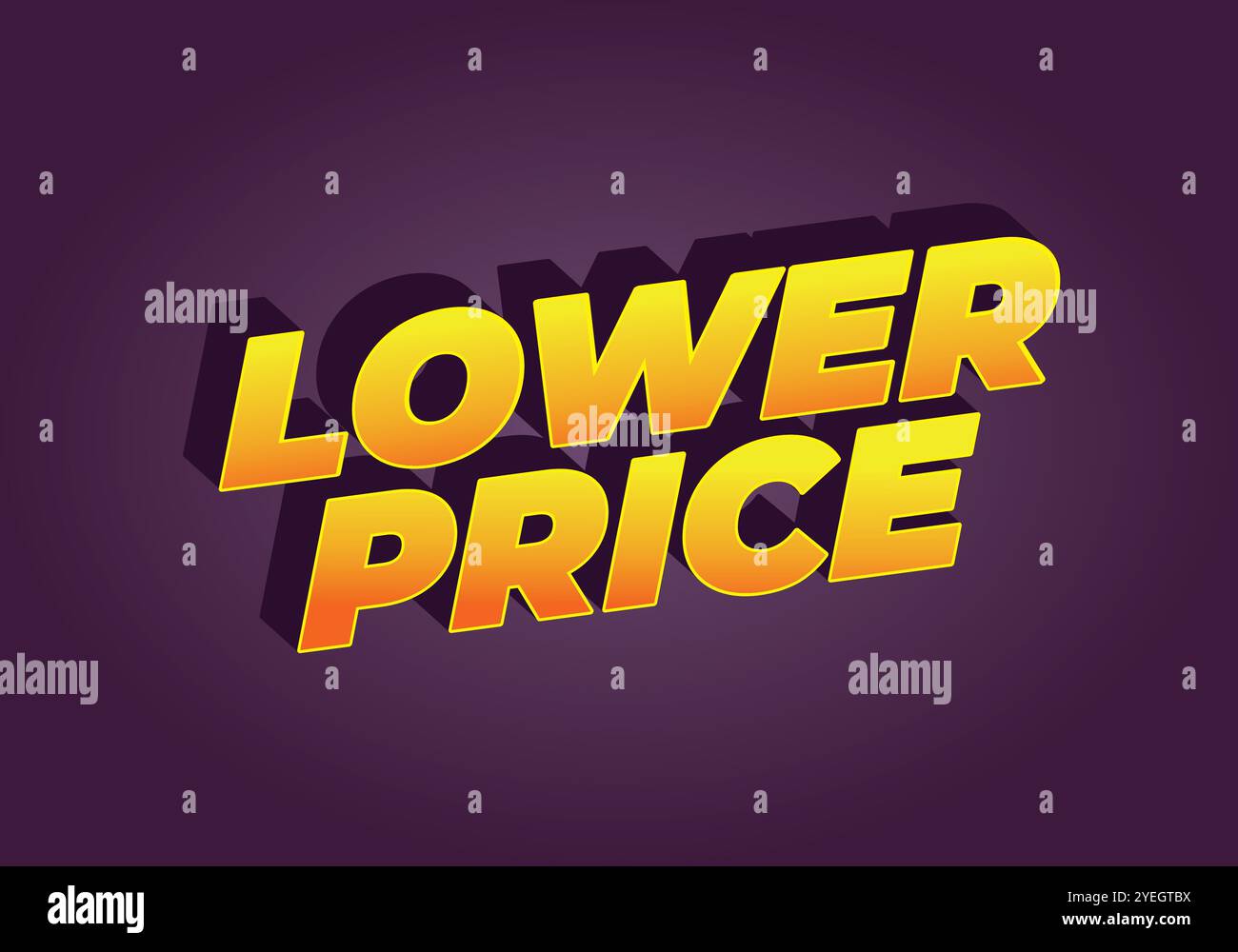 Lower price. Text effect design with modern colors and 3D font look ...