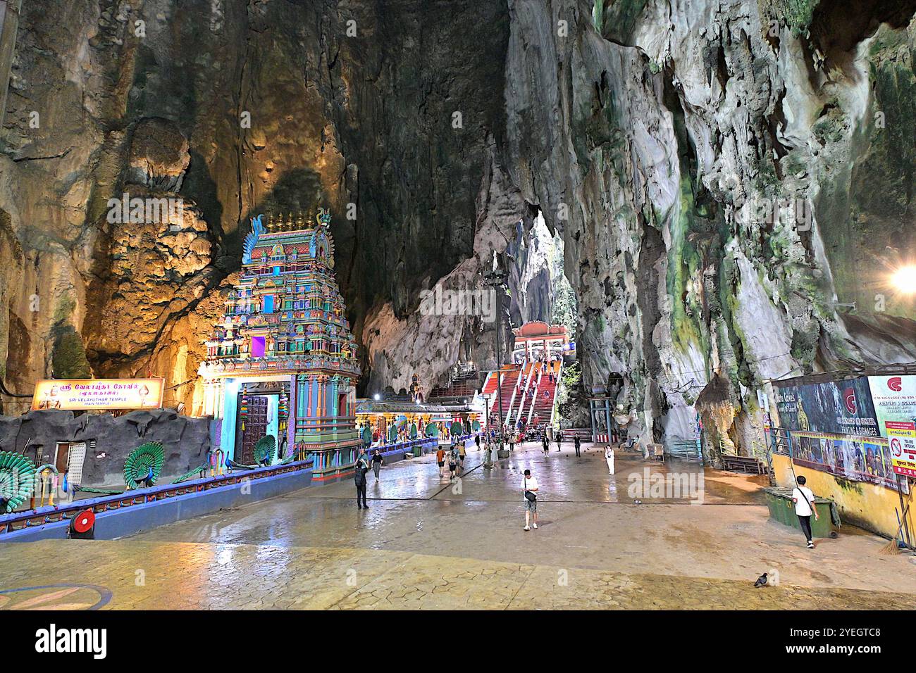 The Sri Velayuthar Temple is located in the main cavern in the Batu ...