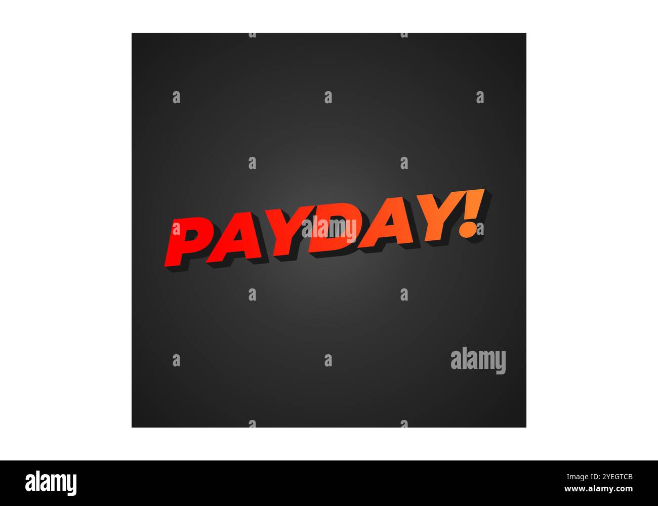 Payday. 3D text effect design for digital or print ads Stock Vector ...