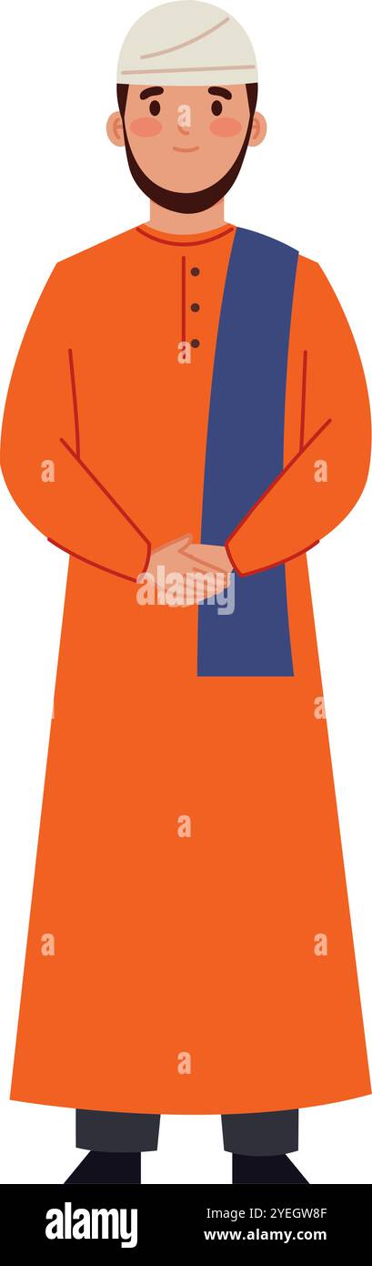 Islamic man wearing muslim Stock Vector Images - Alamy