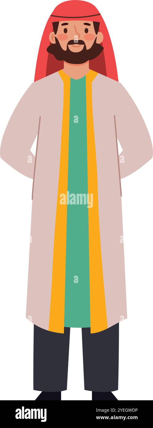 muslim young man character Stock Vector Image & Art - Alamy