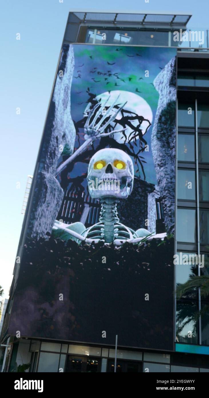 Los Angeles, California, USA 29th October 2024 Halloween Skeleton ...