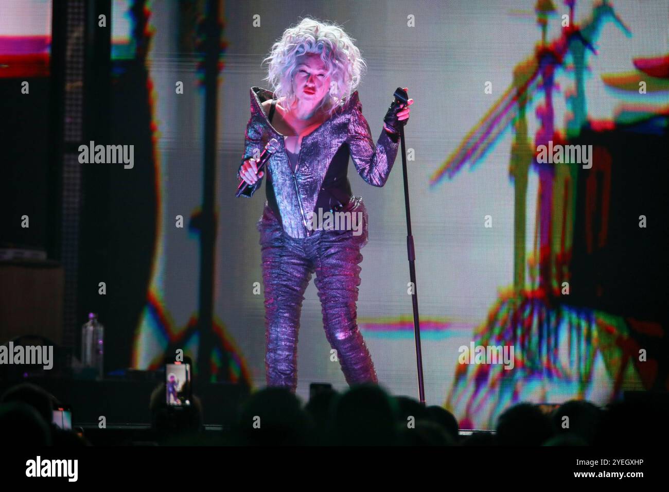 Singer Cyndi Lauper performs during the Girls Just Wanna Have Fun ...