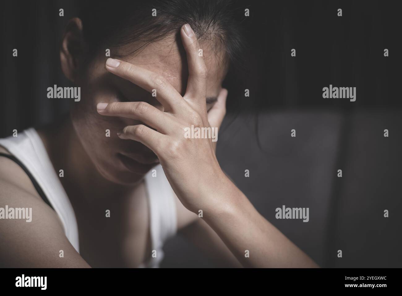 Abused women blurred background. Stop violence against women ...